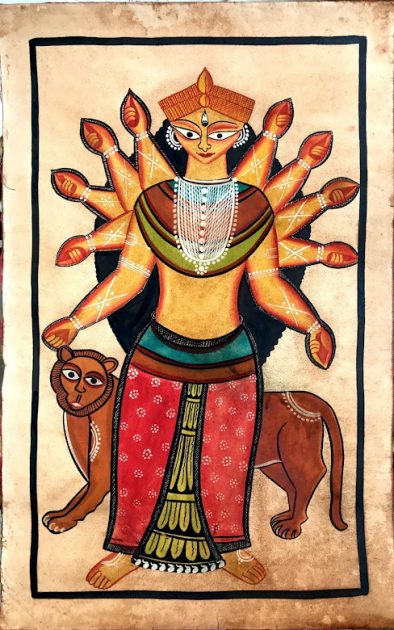Durga- Bengal Pattachitra – kalkattevaali.in
